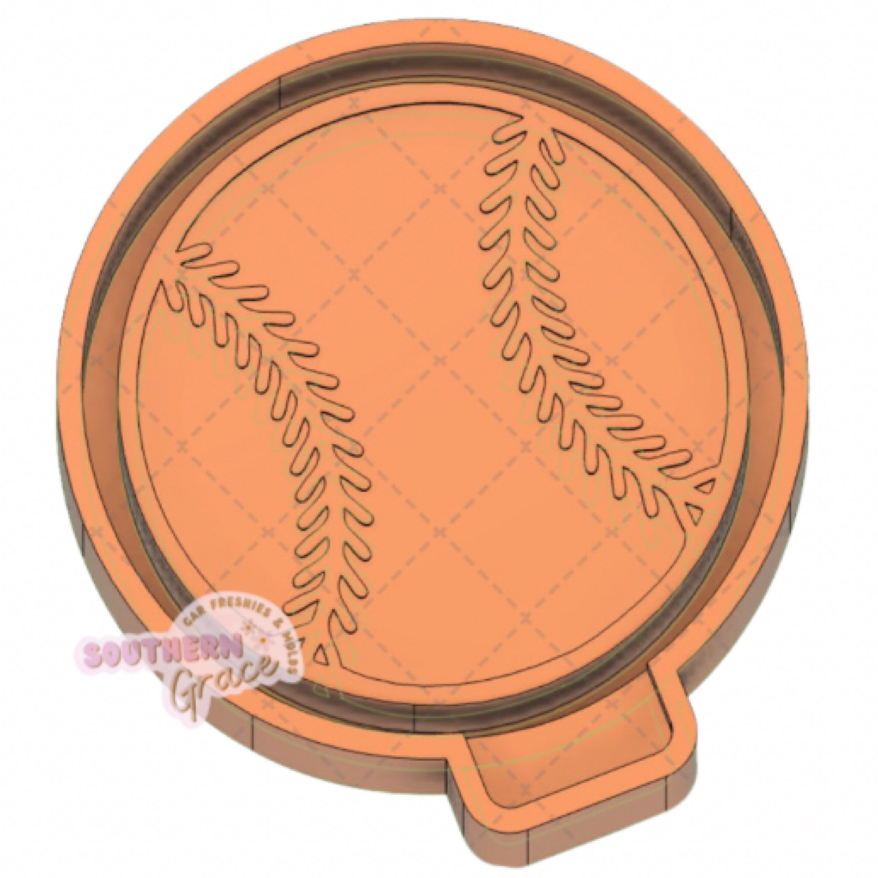 Baseball / Softball Freshie Mold | Southern Grace Scents Freshies and Molds