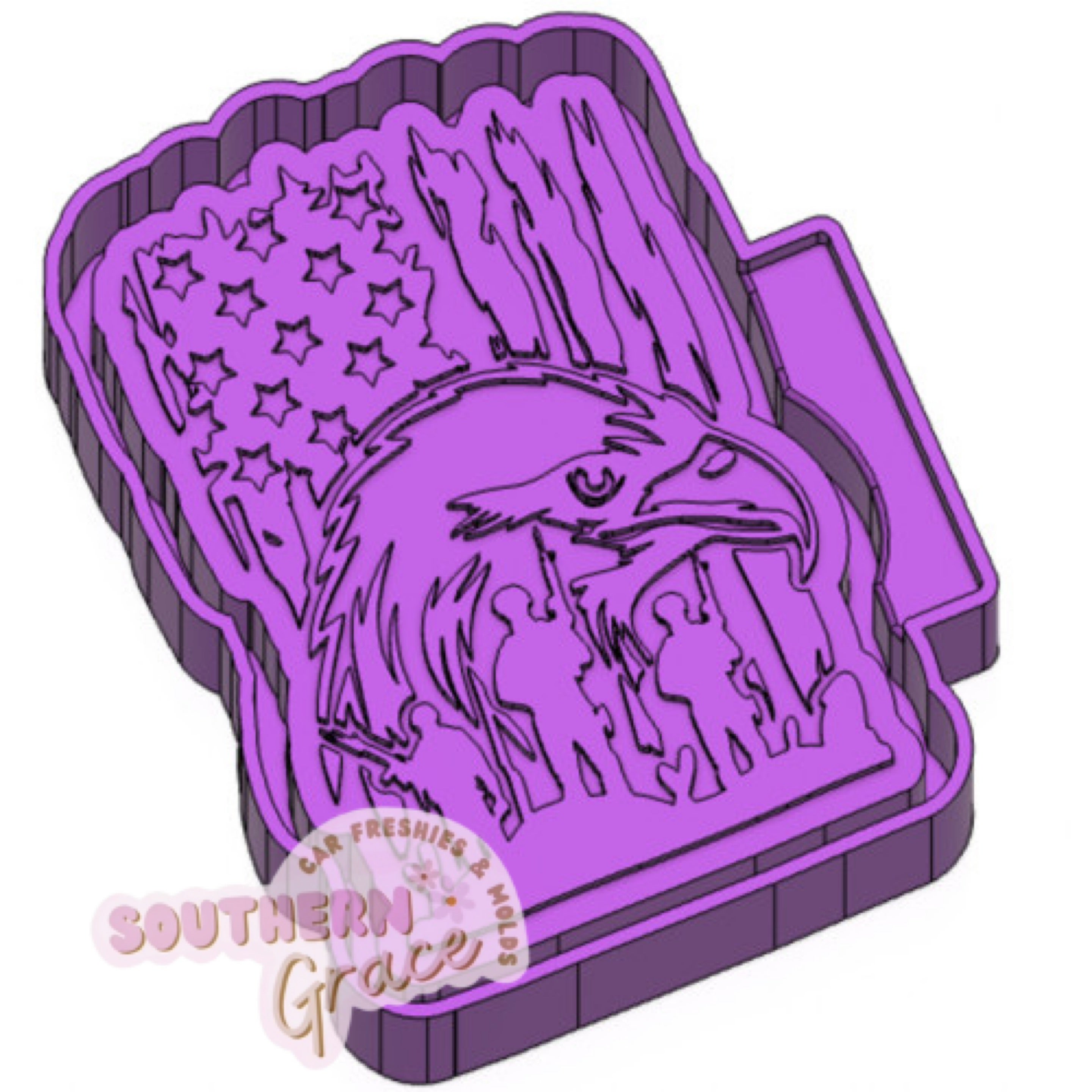 American Patriotic Eagle Freshie Mold | Southern Grace Scents Freshies ...