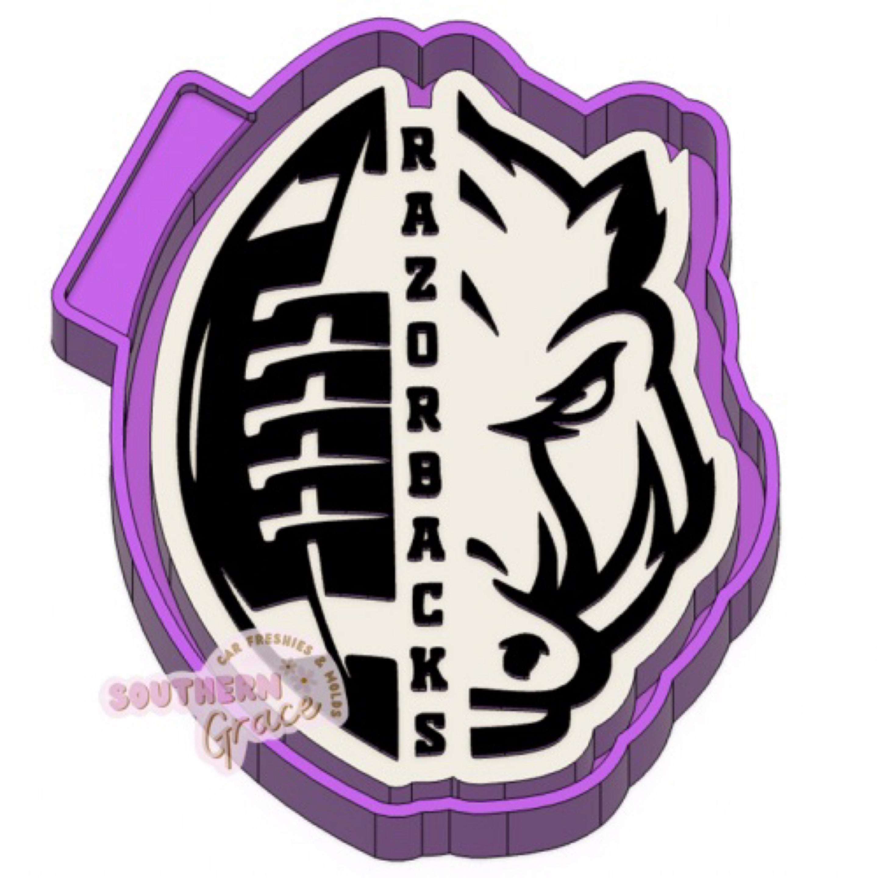 Razorbacks Football Freshie Mold | Southern Grace Scents Freshies and Molds