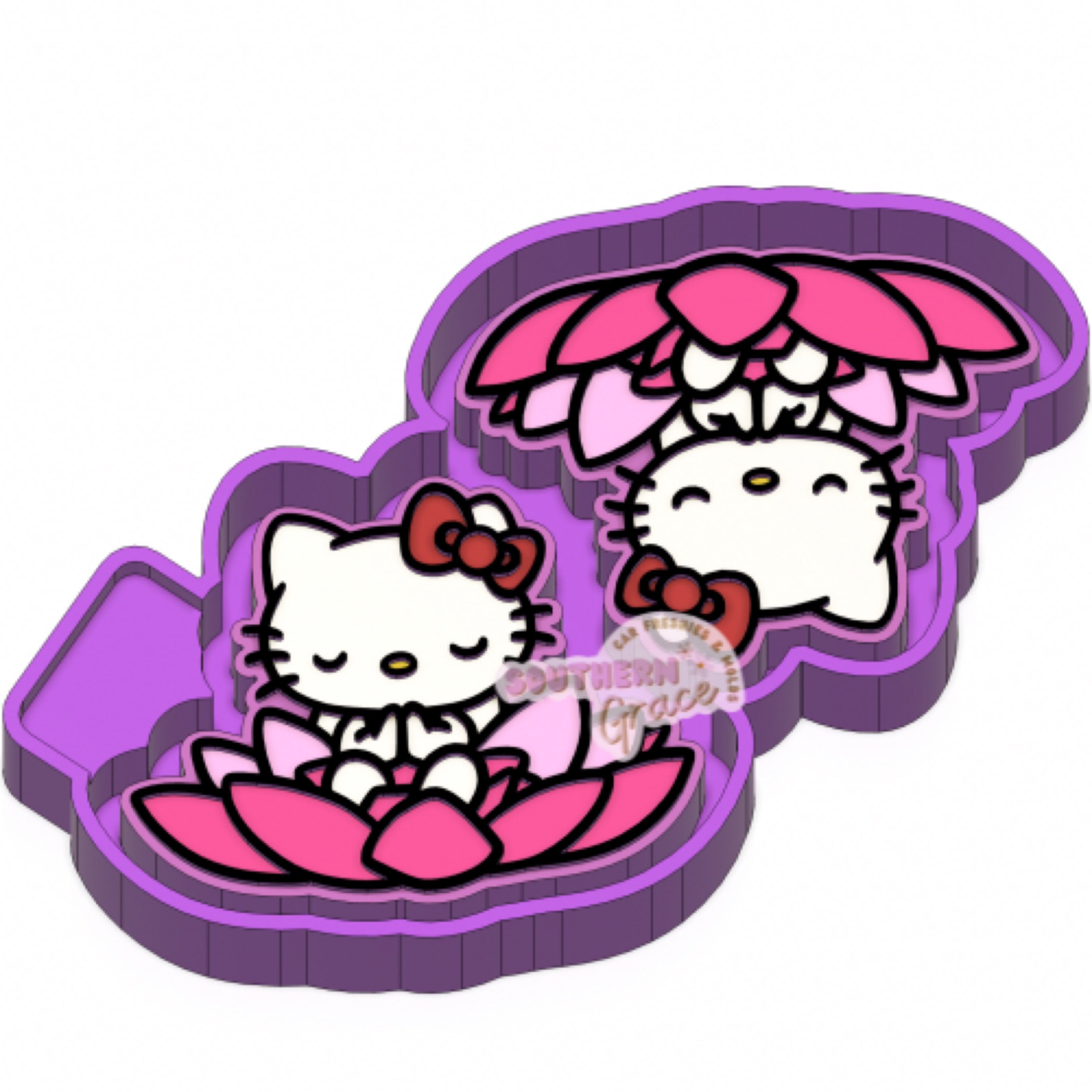 Lotus Zen Hello Kitty Vent Clip Freshie Mold | Southern Grace Scents ...