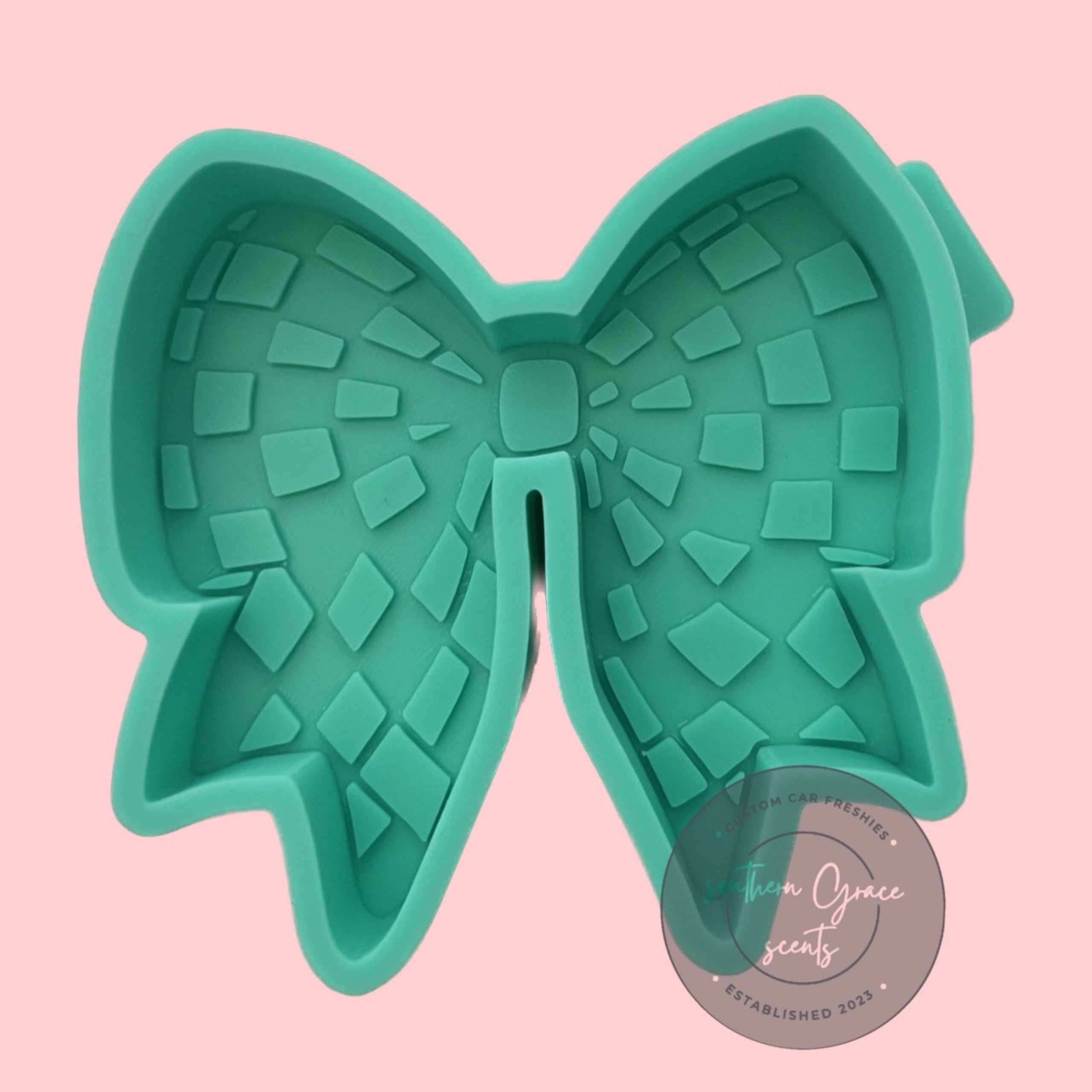 Checkered Bow Freshie Mold Southern Grace Scents Freshies And Molds